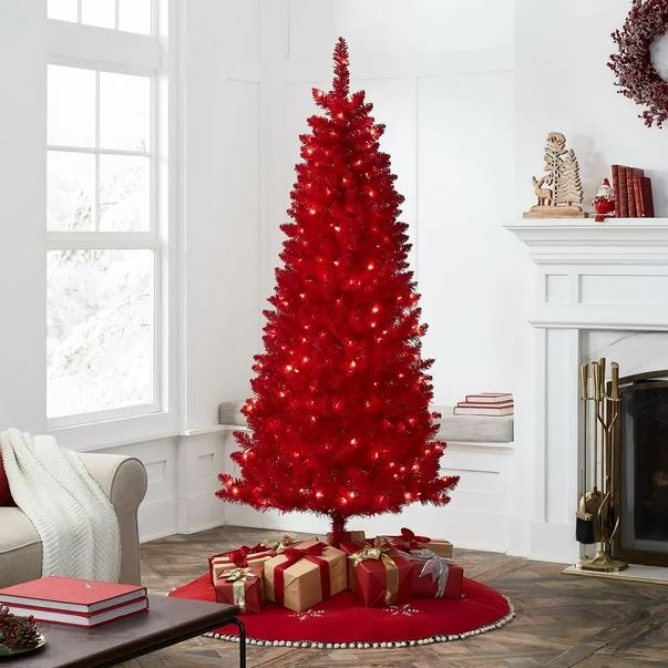 Arbol De Navidad En Rojo